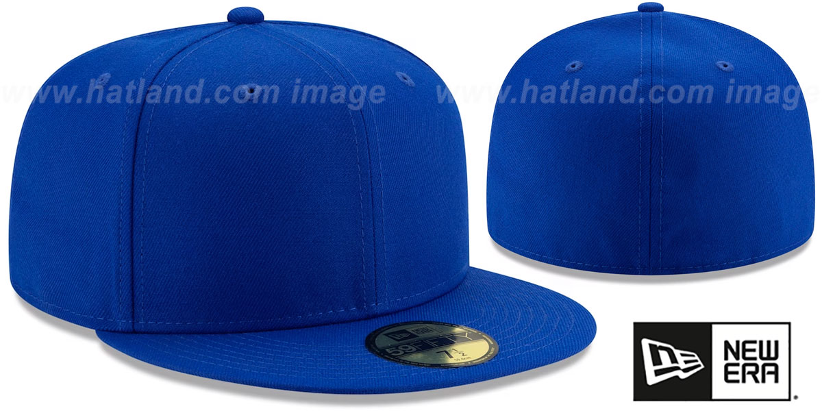 New Era 59FIFTY-BLANK Solid Royal Fitted Hat