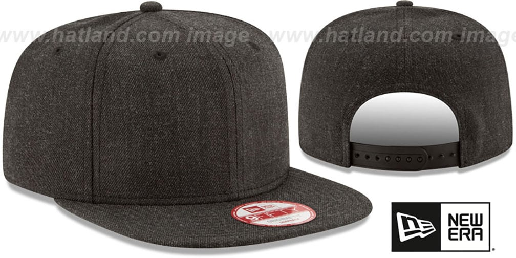 New Era BLANK SNAPBACK Heather Black Hat