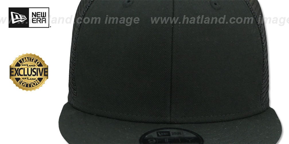 New Era MESH-BACK BLANK SNAPBACK Black-Black Hat