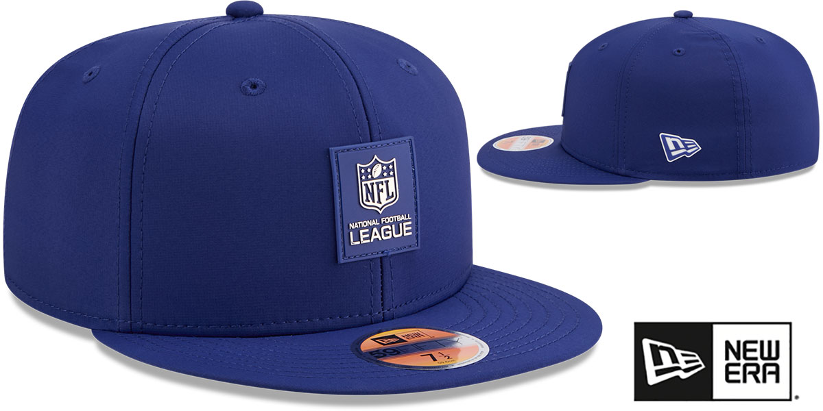 NFL Shield 2025 HOT WEATHER NFL SIDELINE Royal Fitted Hat