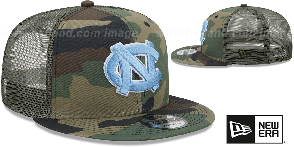 North Carolina ARMY CAMO TRUCKER Hat by New Era
