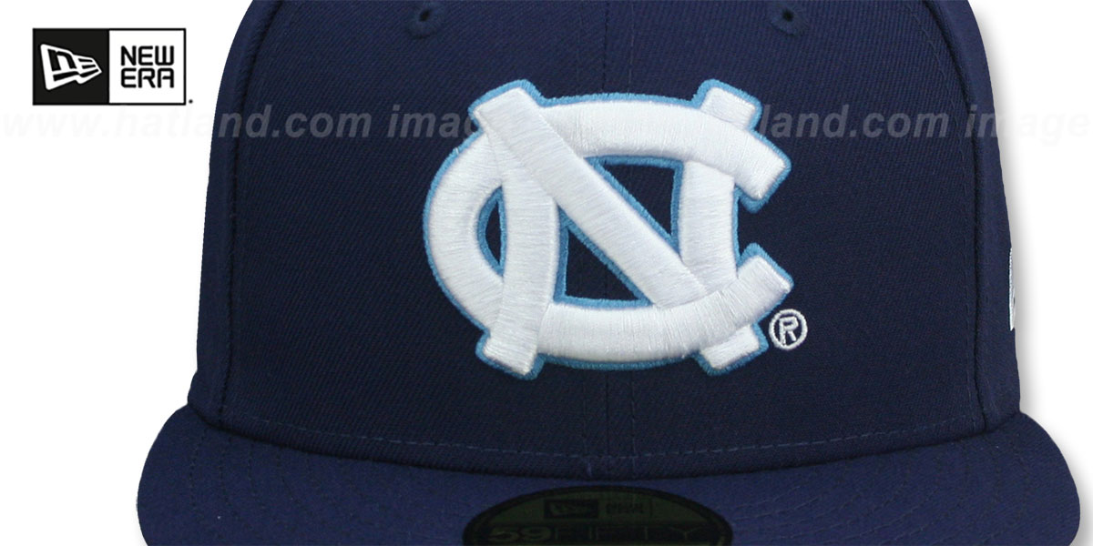 North Carolina NCAA TEAM-BASIC Navy Fitted Hat by New Era