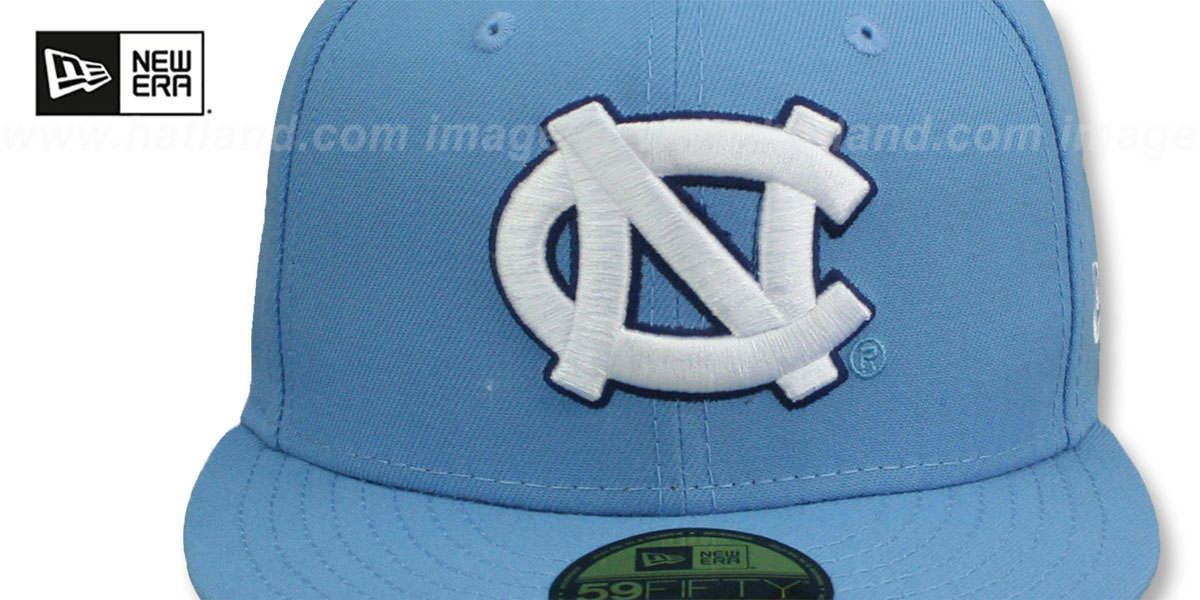 North Carolina NCAA TEAM-BASIC Sky Fitted Hat by New Era