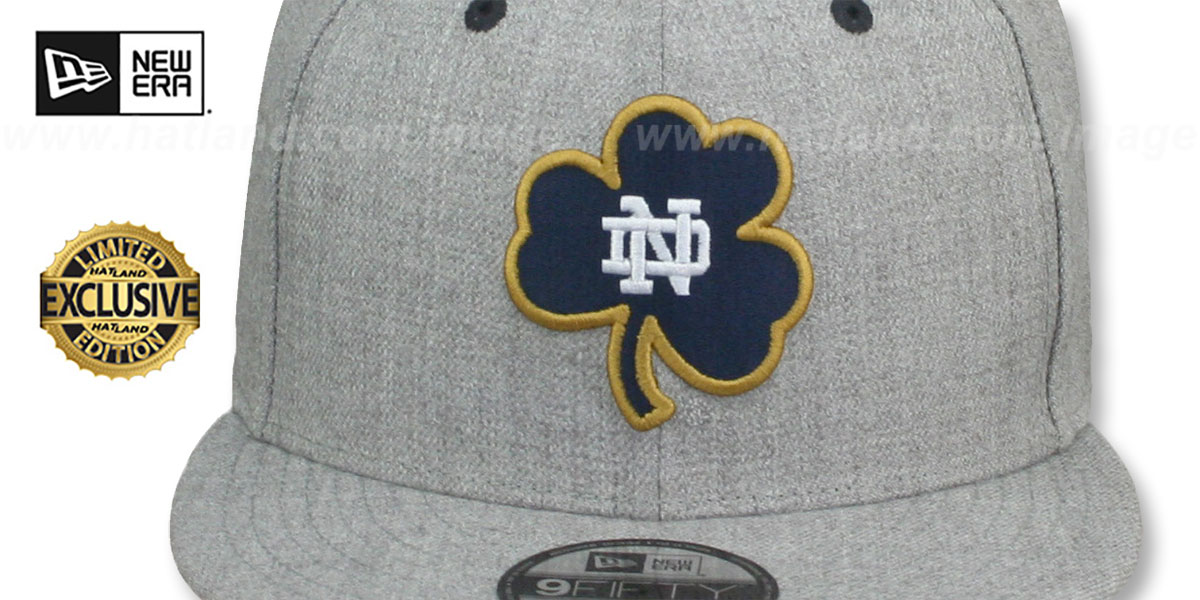 Notre Dame NCAA TEAM-BASIC SNAPBACK Heather Grey Hat
