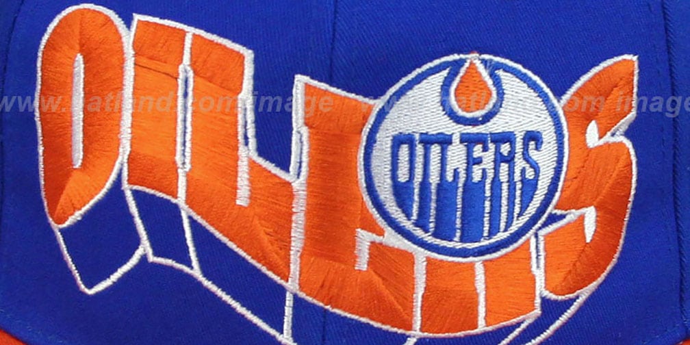 Oilers 2T FLASHBACK SNAPBACK Royal-Orange Hat by Zephyr