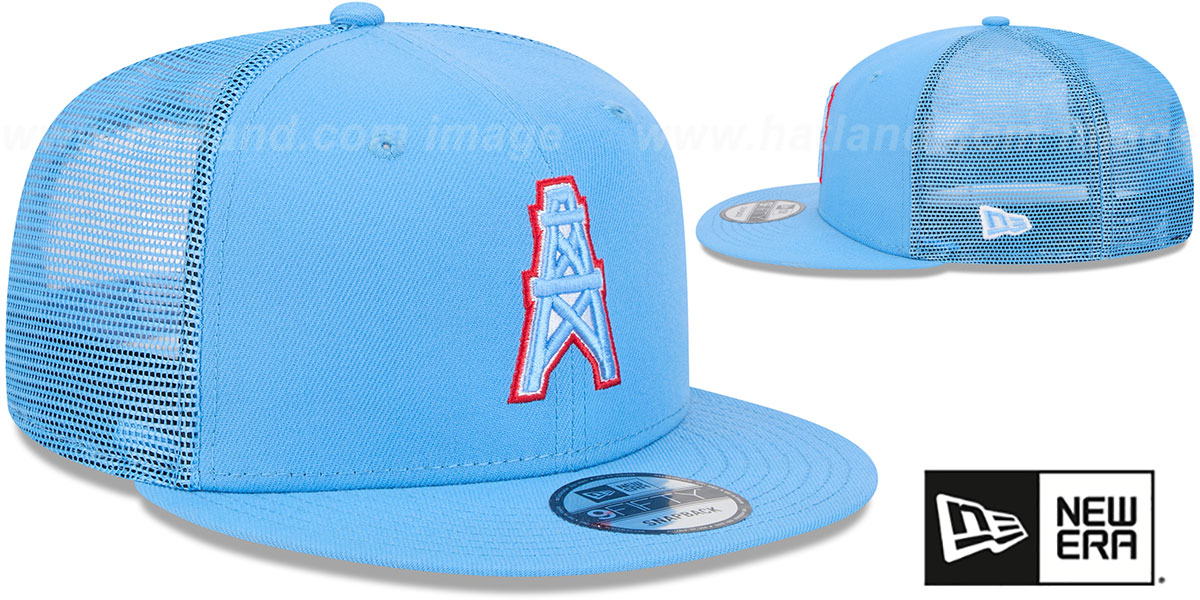 Houston Oilers THROWBACK TEAM-BASIC TRUCKER SNAPBACK Sky Hat