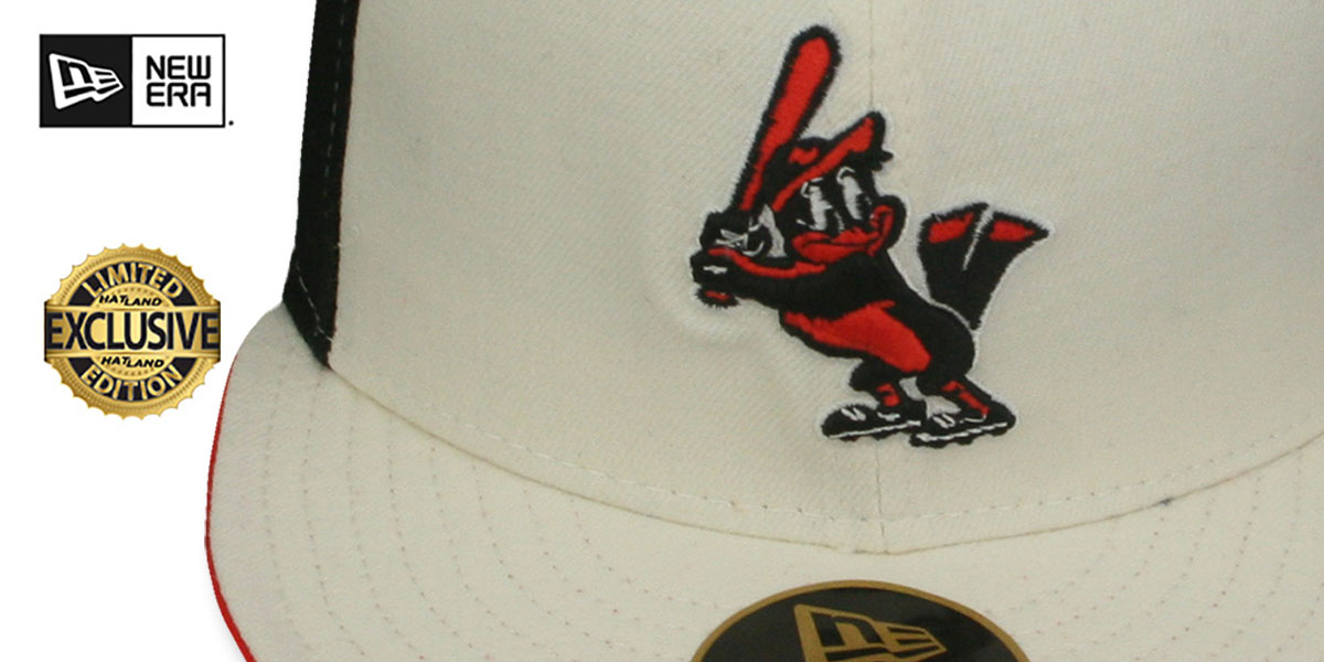 Baltimore Orioles COOPERSTOWN PINWHEEL White-Black Fitted Hat