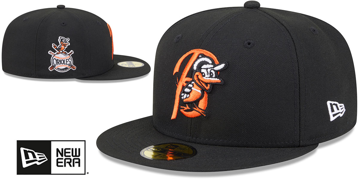 Baltimore Orioles DECEPTOR Black Fitted Hat by New Era