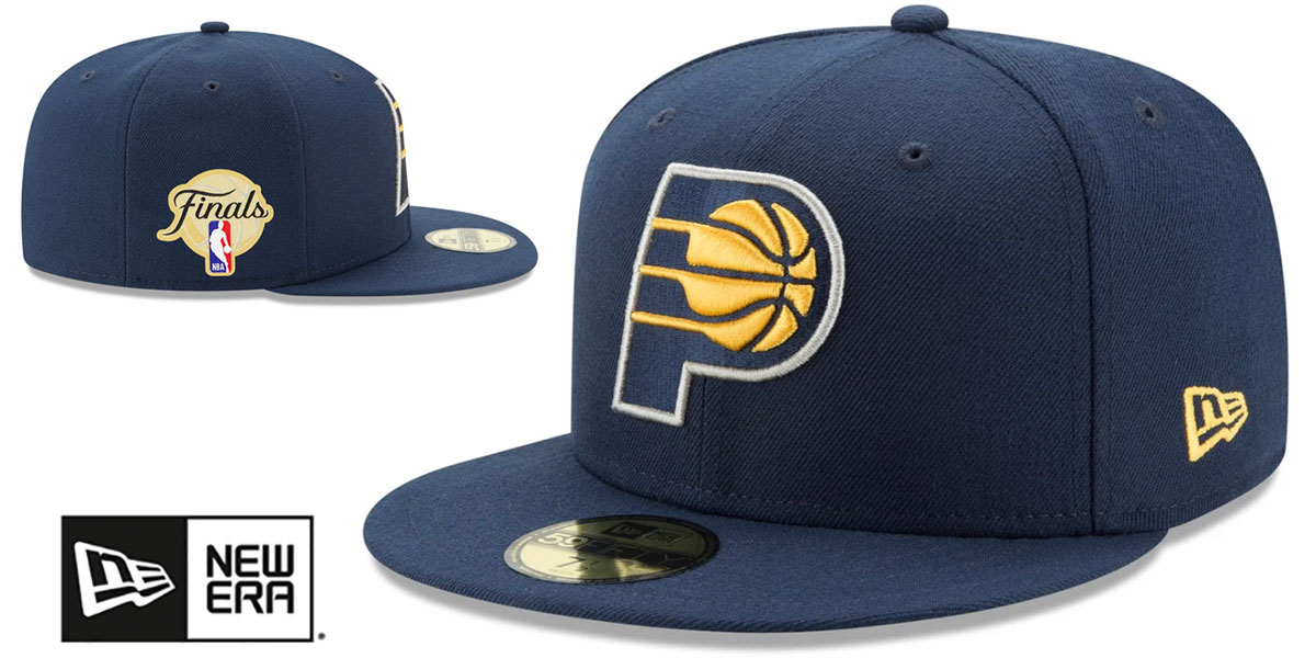 Indiana Pacers 2025 FINALS Navy Fitted Hat by New Era