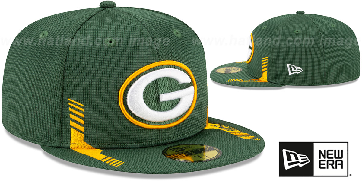 Green Bay Packers 2021 NFL SIDELINE HOME Green Fitted Hat