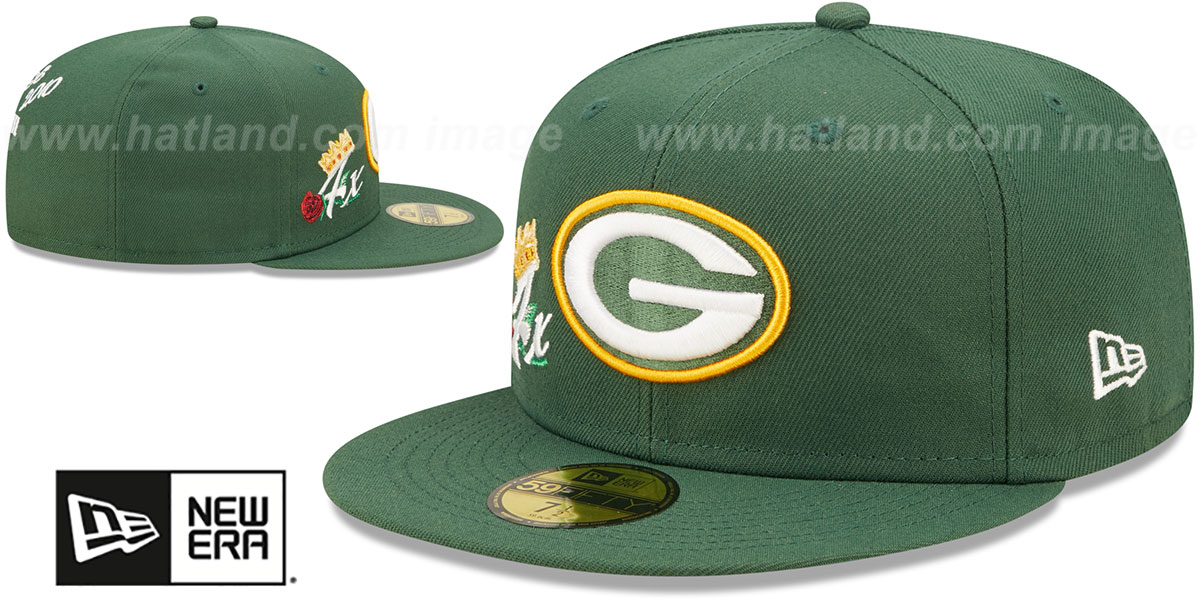 Green Bay Packers CROWN CHAMPS Green Fitted Hat by New Era