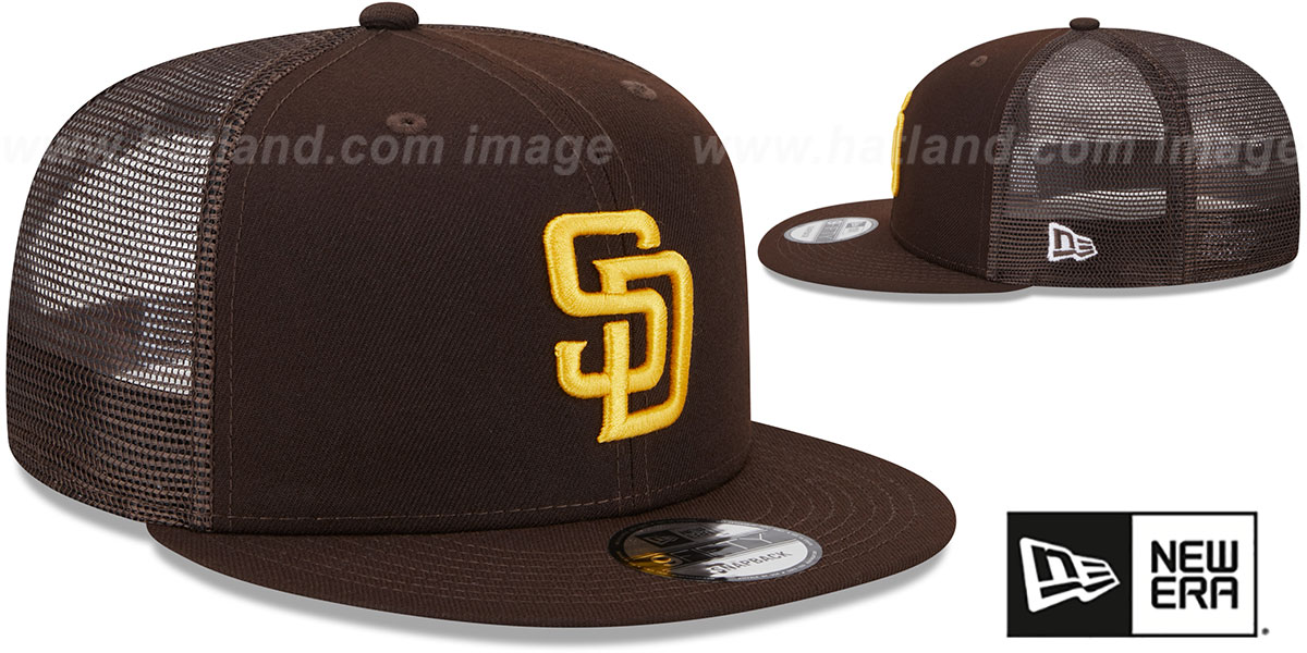 San Diego Padres TEAM-BASIC TRUCKER SNAPBACK Brown Hat