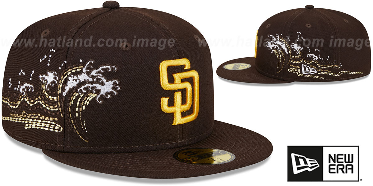 San Diego Padres TONAL WAVE Brown Fitted Hat by New Era