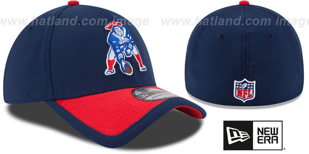 New England Patriots 2015 NFL THROWBACK STADIUM FLEX Navy-Red Hat