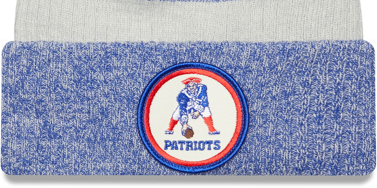 New England Patriots 2022 NFL THROWBACK SIDELINE Knit Beanie Hat