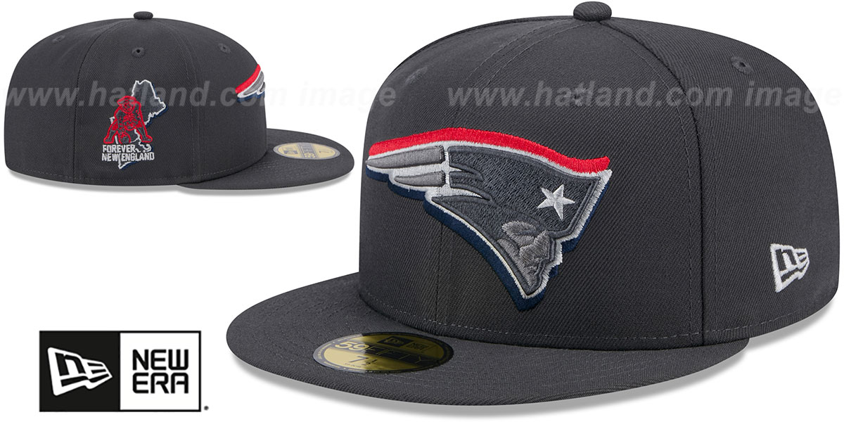 New England Patriots 2024 ONSTAGE NFL DRAFT Grey Fitted Hat