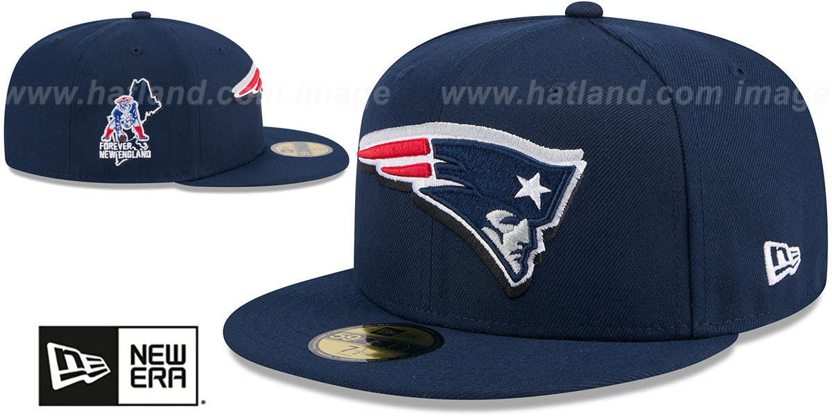 New England Patriots 2024 NFL DRAFT Navy Fitted Hat