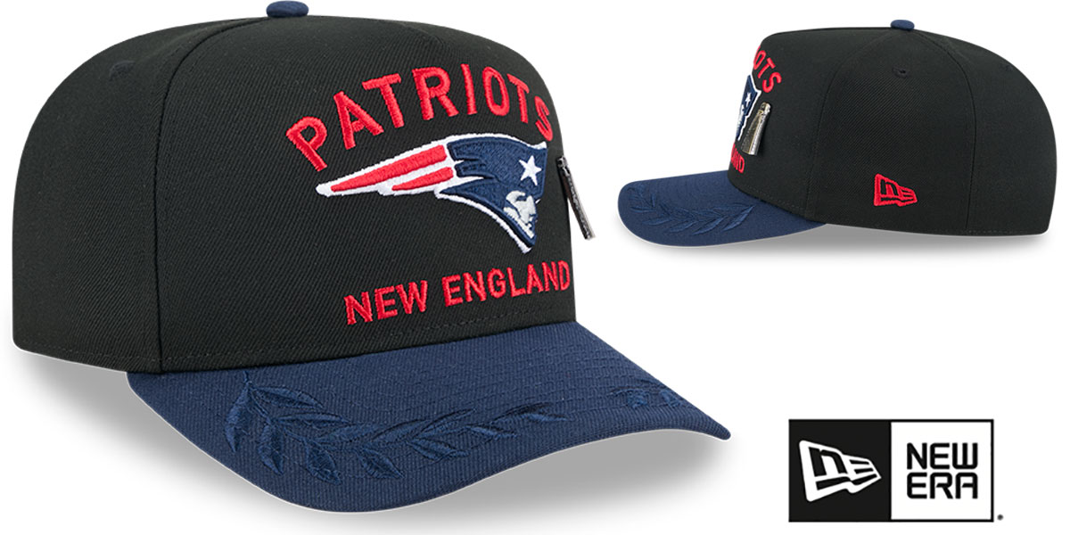 New England Patriots 2025 NFL DRAFT ONSTAGE A-FRAME Black-Navy Fi
