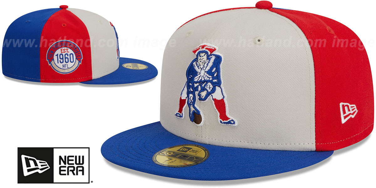 New England Patriots HISTORIC SIDELINE PINWHEEL Fitted Hat