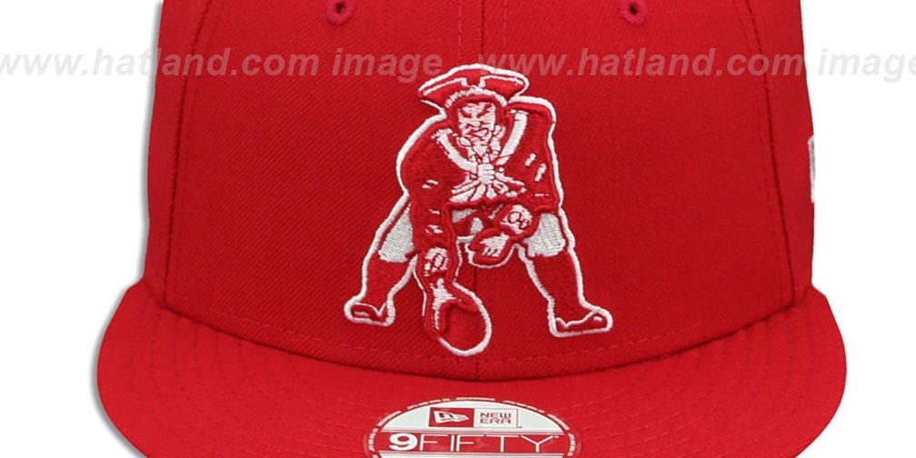 New England Patriots THROWBACK TEAM-BASIC SNAPBACK Red-White Hat
