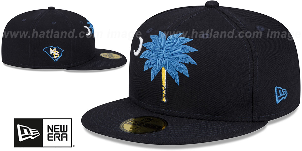 Myrtle Beach Pelicans THEME NIGHT Navy Fitted Hat by New Era