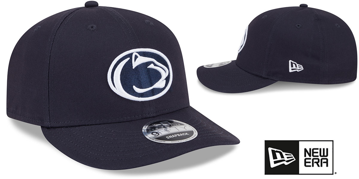 Penn State LOW-CROWN TEAM-BASIC SNAPBACK Navy Hat by New Era
