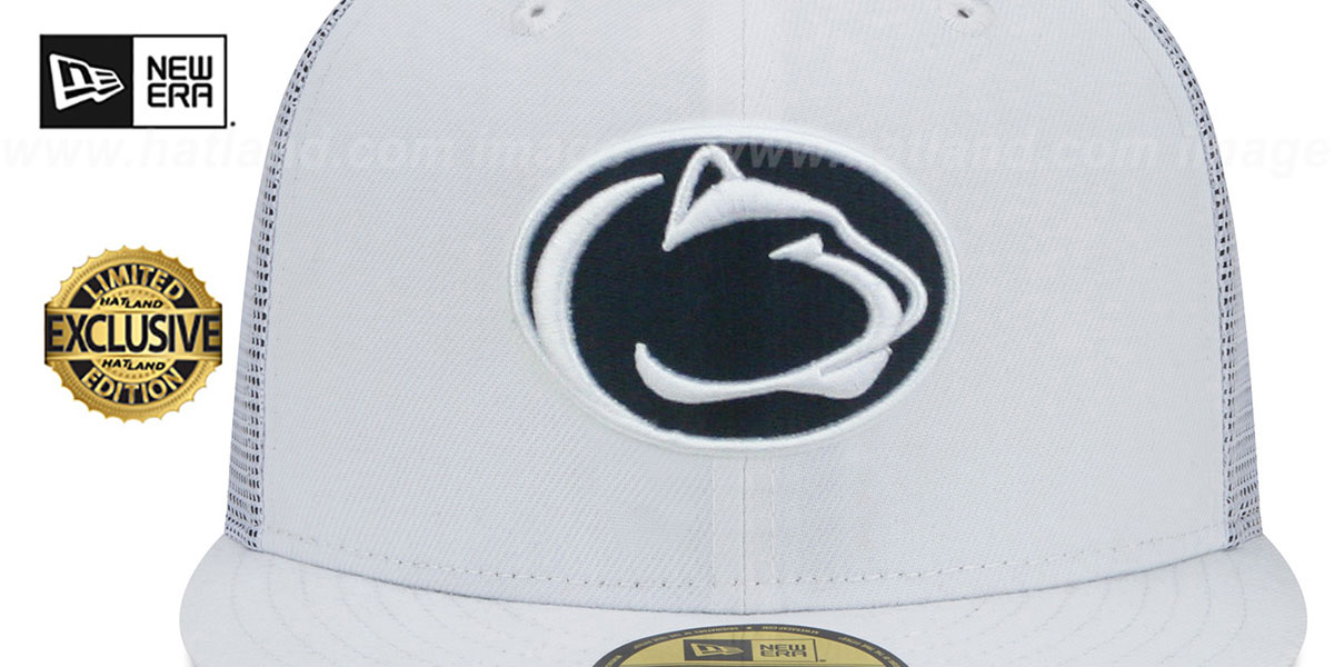 Penn State TEAM-BASIC TRUCKER White Fitted Hat by New Era