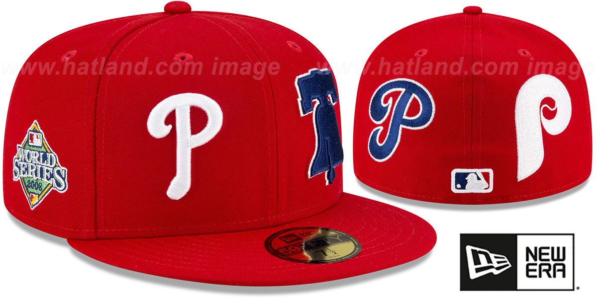 Philadelphia Phillies EVOLUTION-PATCHES Red Fitted Hat