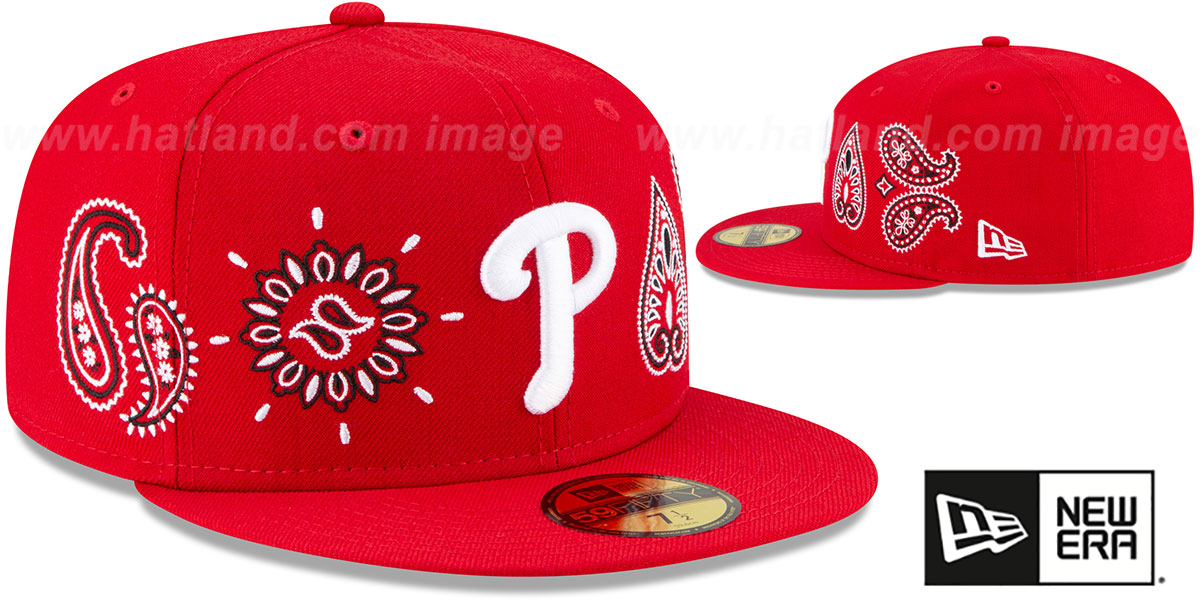 Philadelphia Phillies PAISLEY ELEMENTS Red Fitted Hat