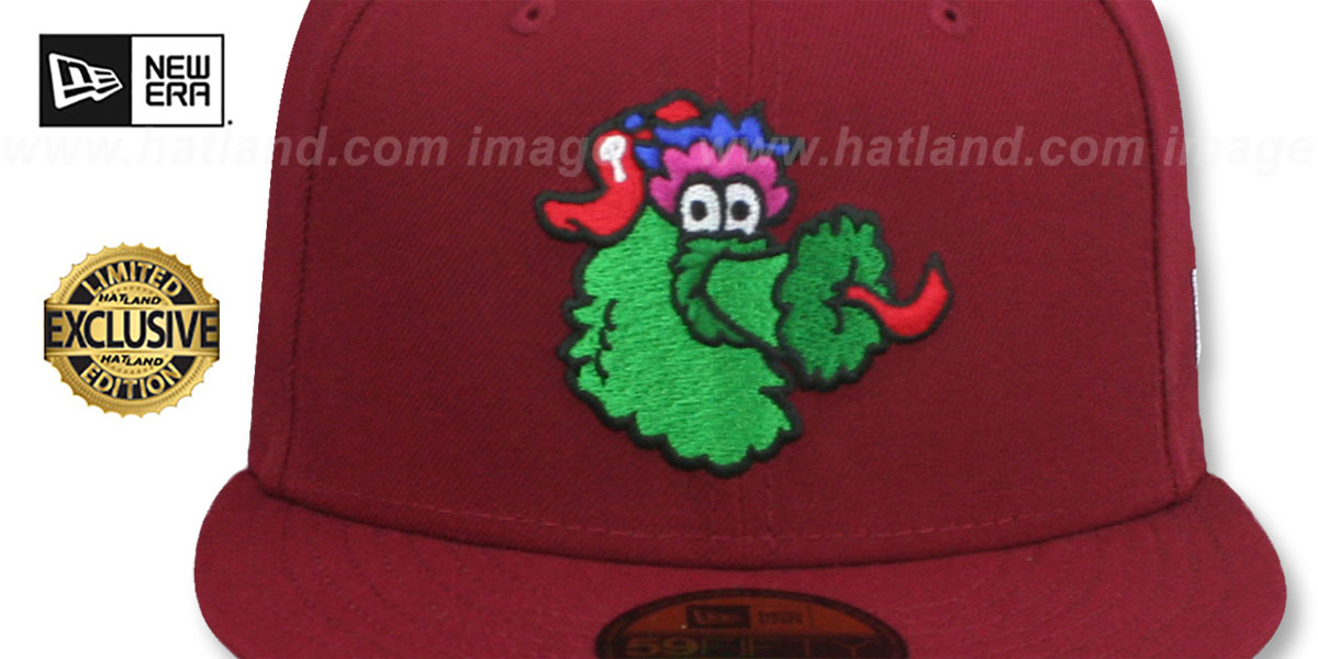 Philadelphia Phillies PHILLIE PHANATIC Burgundy Fitted Hat