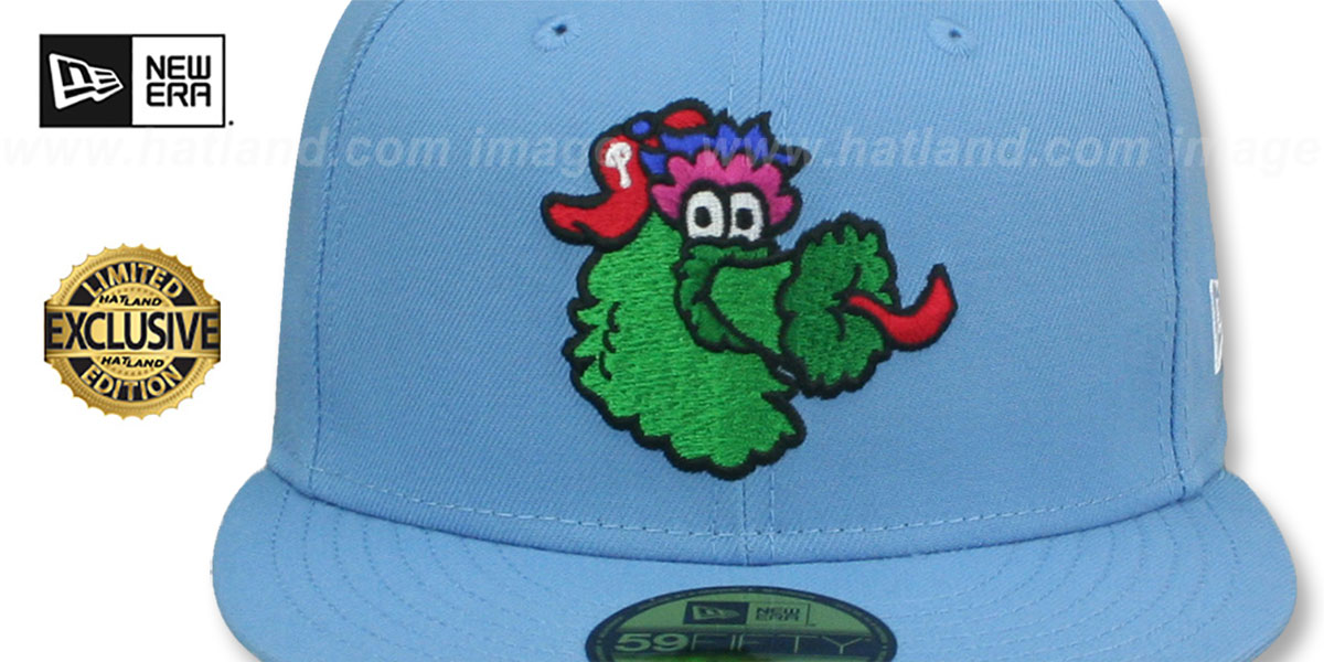 Philadelphia Phillies PHILLIE PHANATIC Sky Fitted Hat