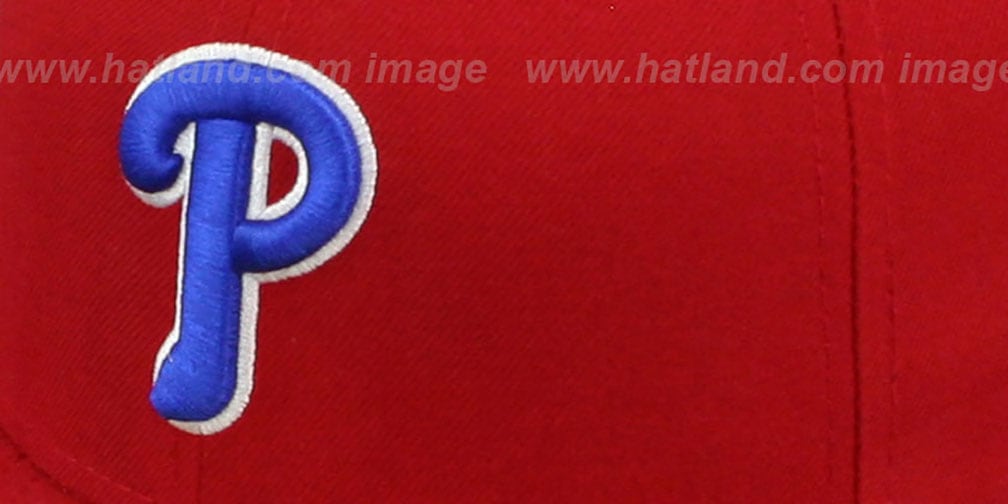 Philadelphia Phillies SIDE TEAM-PATCH Red Fitted Hat