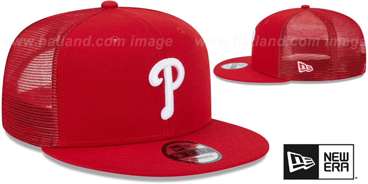 Philadelphia Phillies TEAM-BASIC TRUCKER SNAPBACK Red Hat