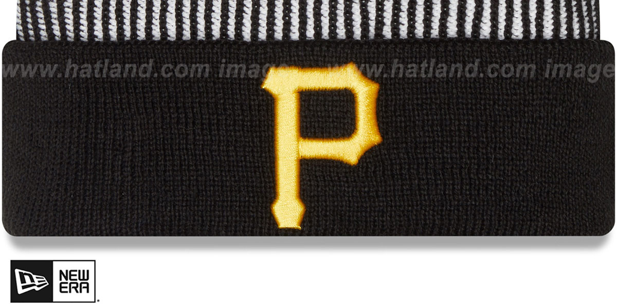 Pittsburgh Pirates STRIPED Knit Beanie Hat by New Era