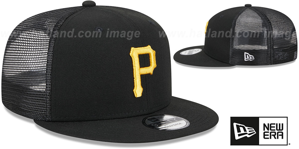 Pittsburgh Pirates TEAM-BASIC TRUCKER SNAPBACK Black Hat
