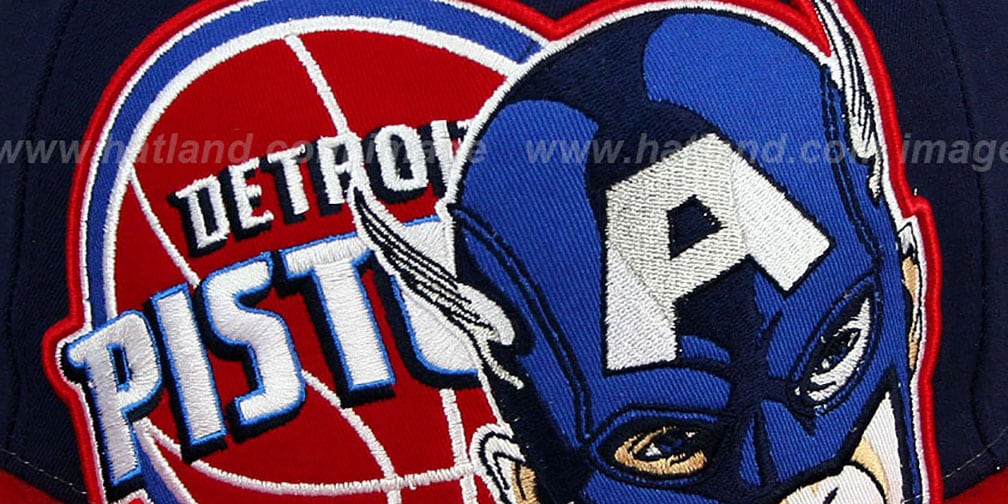 Detroit Pistons HERO-HCL Navy-Red Fitted Hat by New Era