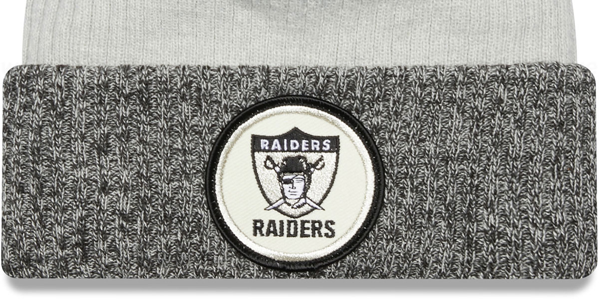 Las Vegas Raiders 2022 NFL THROWBACK SIDELINE Knit Beanie Hat
