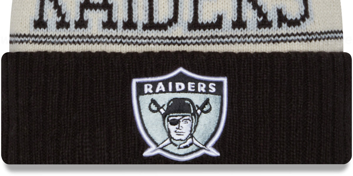 Oakland/Las Vegas Raiders 2023 HISTORIC SIDELINE Knit Beanie Hat