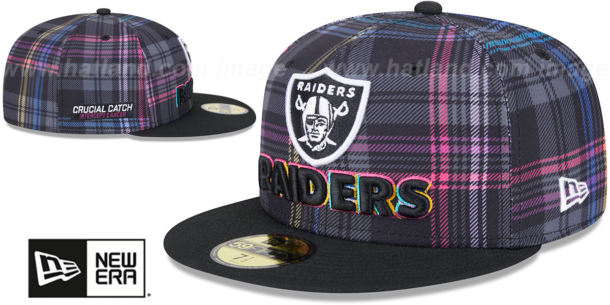 Las Vegas Raiders 2024 ONFIELD CRUCIAL CATCH Fitted Hat