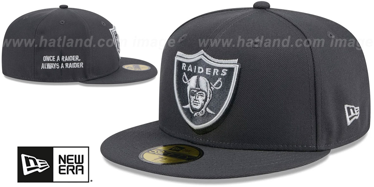Las Vegas Raiders 2024 ONSTAGE NFL DRAFT Grey Fitted Hat