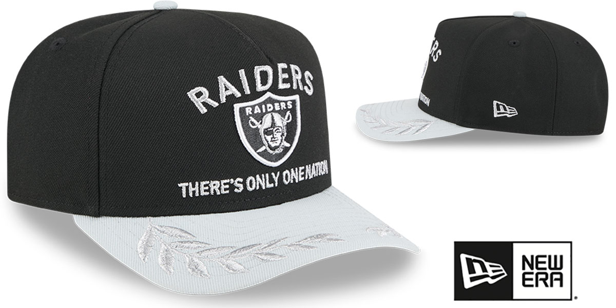 Las Vegas Raiders 2025 NFL DRAFT ONSTAGE A-FRAME SNAPBACK Black-G