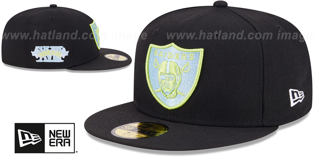 Las Vegas Raiders COLOR PACK SIDE-PATCH Black Fitted Hat