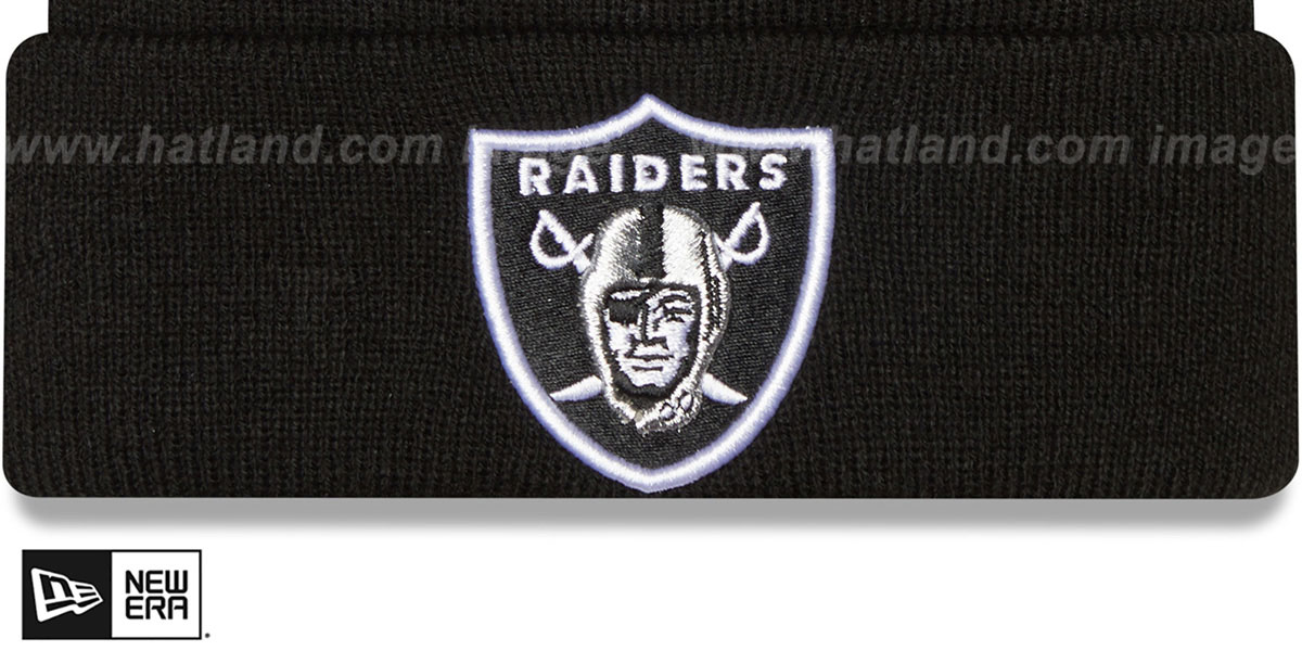 Las Vegas Raiders FRESH STRIPED Knit Beanie Hat by New Era