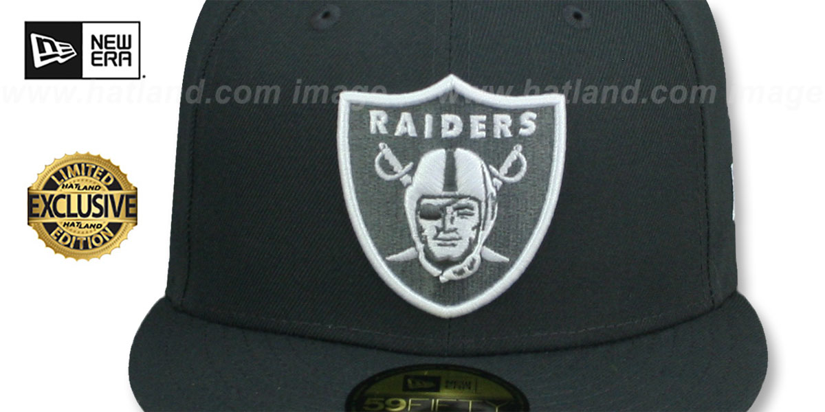 Las Vegas Raiders NFL TEAM-BASIC Charcoal-White Fitted Hat