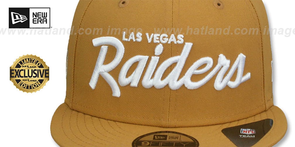 Las Vegas Raiders SCRIPT TEAM-BASIC SNAPBACK Panama Tan Hat