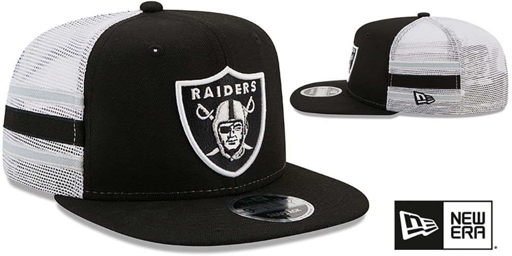 Las Vegas Raiders SIDE-STRIPE TRUCKER SNAPBACK Black Hat
