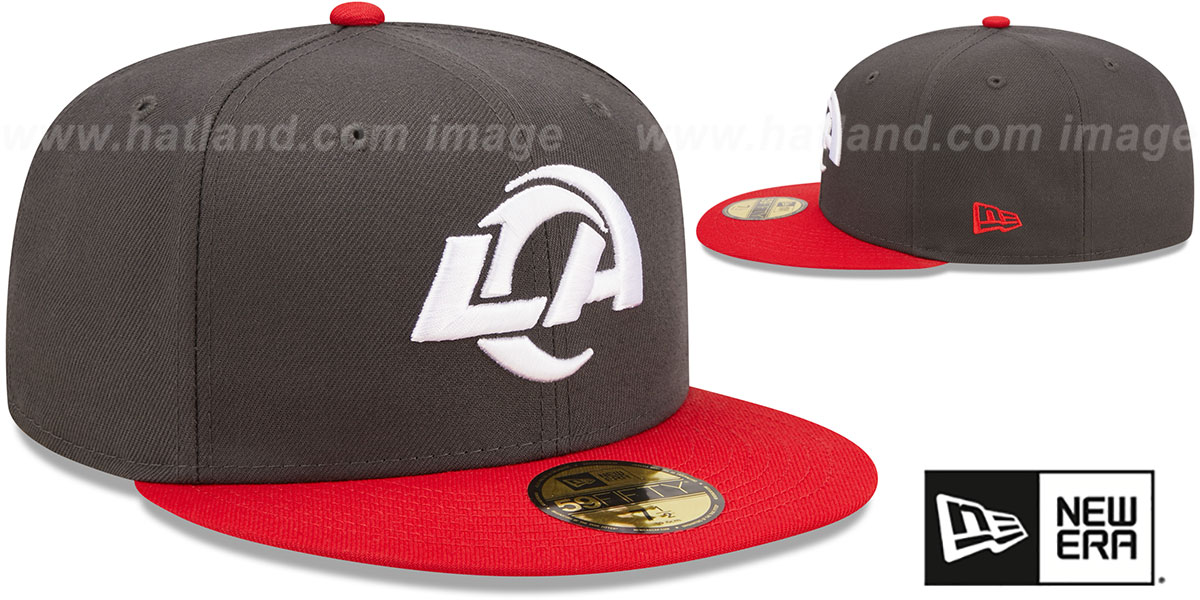 Los Angeles Rams 2T COLOR PACK Charcoal-Red Fitted Hat