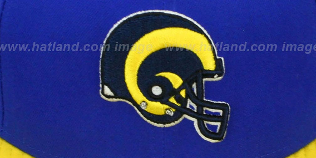 Los Angeles Rams NFL 2T THROWBACK TEAM-BASIC Royal-Gold Fitted Ha
