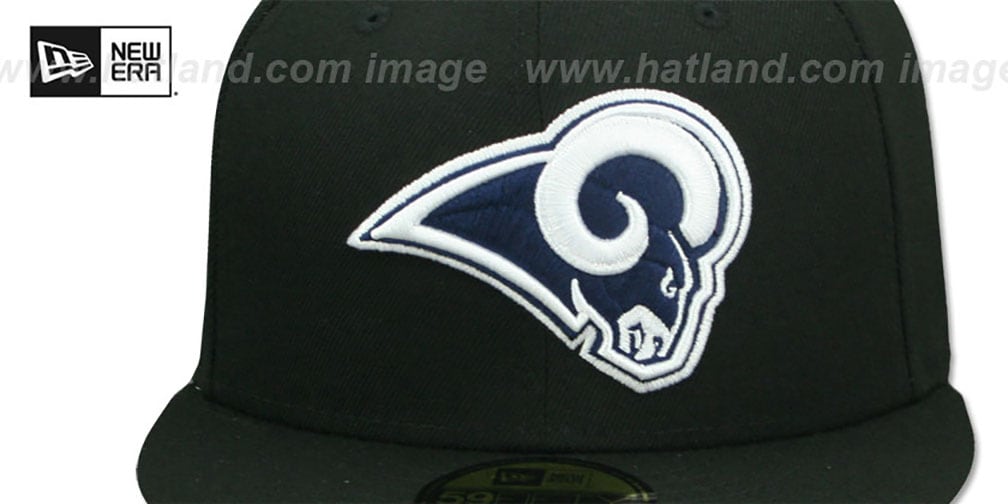 Los Angeles Rams NFL TEAM-BASIC Black-Navy Fitted Hat