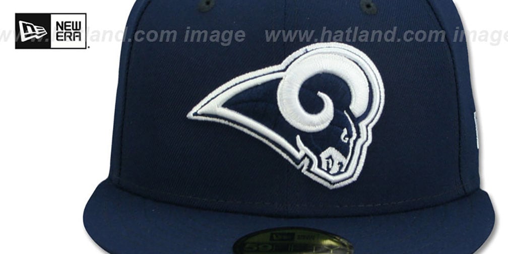 Los Angeles Rams NFL TEAM-BASIC Navy-White Fitted Hat